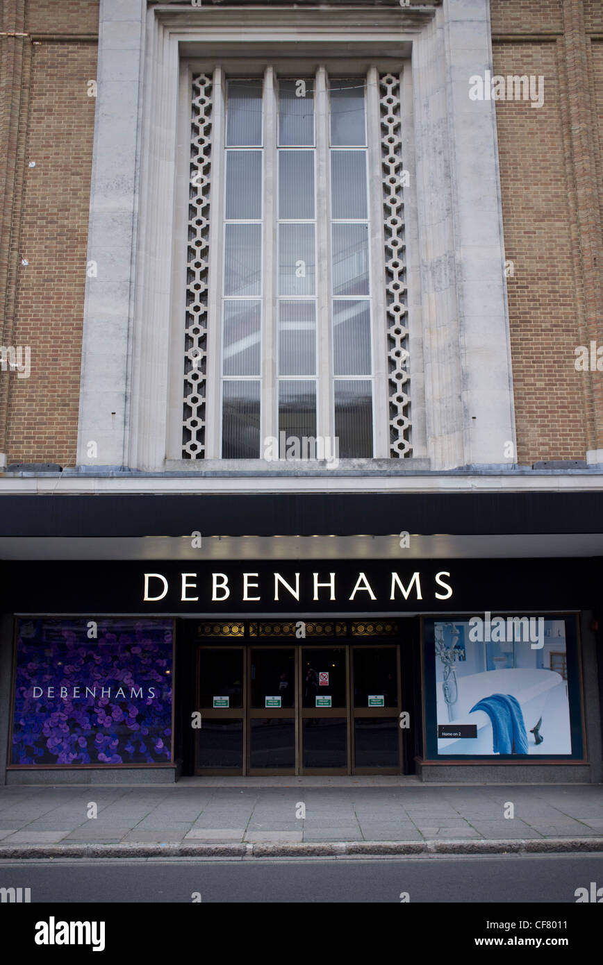 front of Debenhams department store in Southsea Hampshire Stock Photo ...
