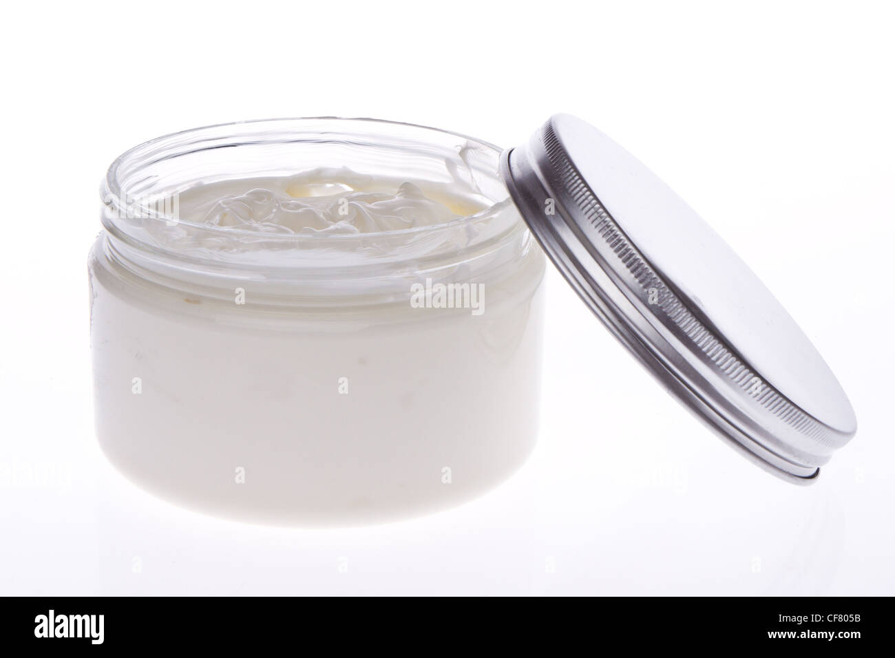 cosmetic cream in container isolated on white background Stock Photo ...