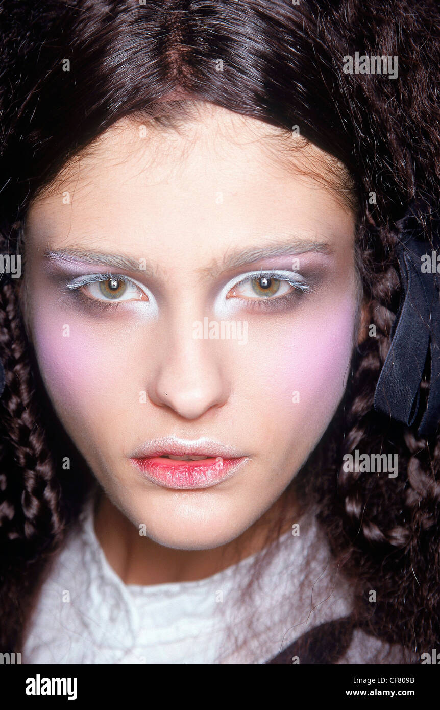 GALLIANO Backstage Paris Ready to Wear Autumn Winter Model wearing ...