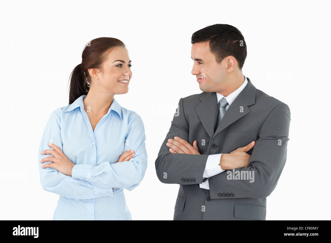 Arms folded pose Cut Out Stock Images & Pictures - Alamy