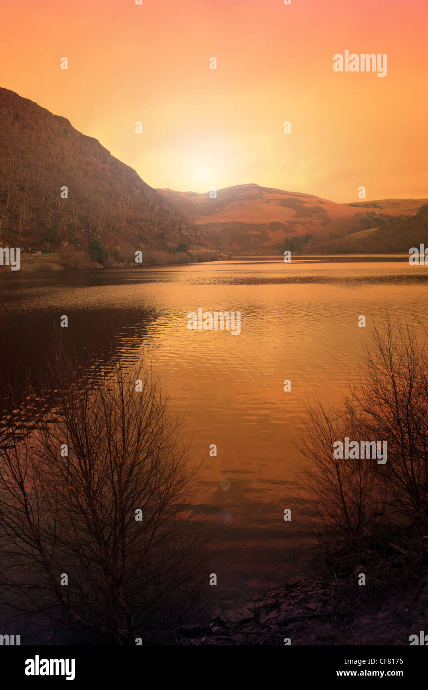 Elan Valley sunset Stock Photo - Alamy