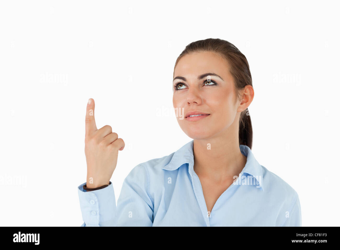 Executive looking upwards pointing hi-res stock photography and images ...
