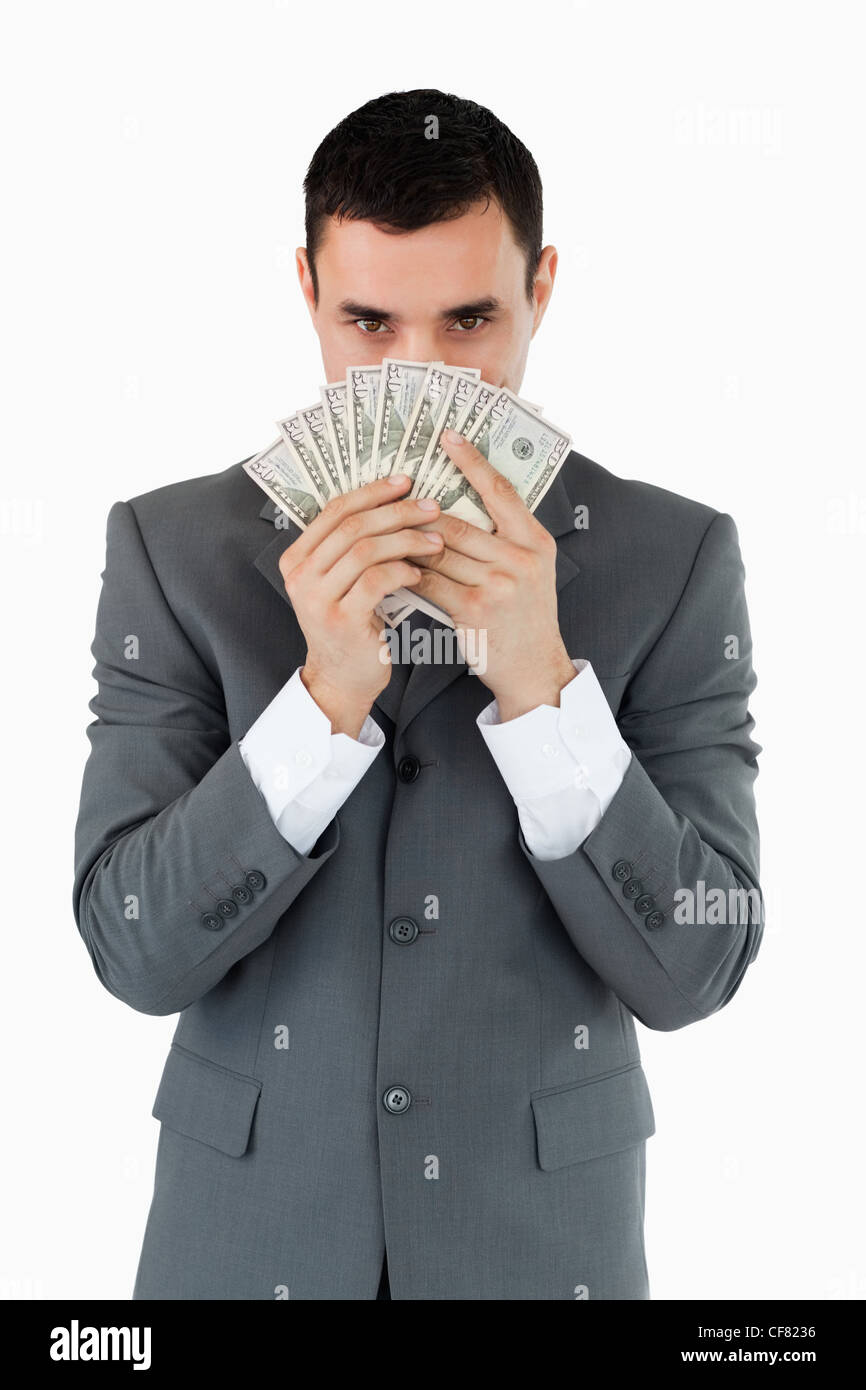 Man smelling money cash hi-res stock photography and images - Alamy