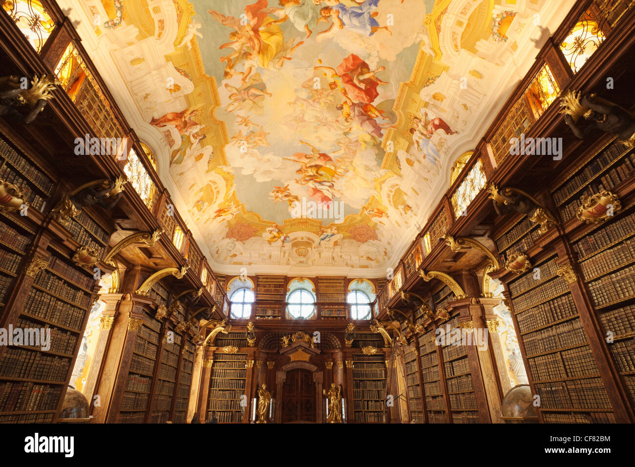 Europe, Austria, Wachau, Melk, Melk Abbey, Abbey, Library, Libraries ...