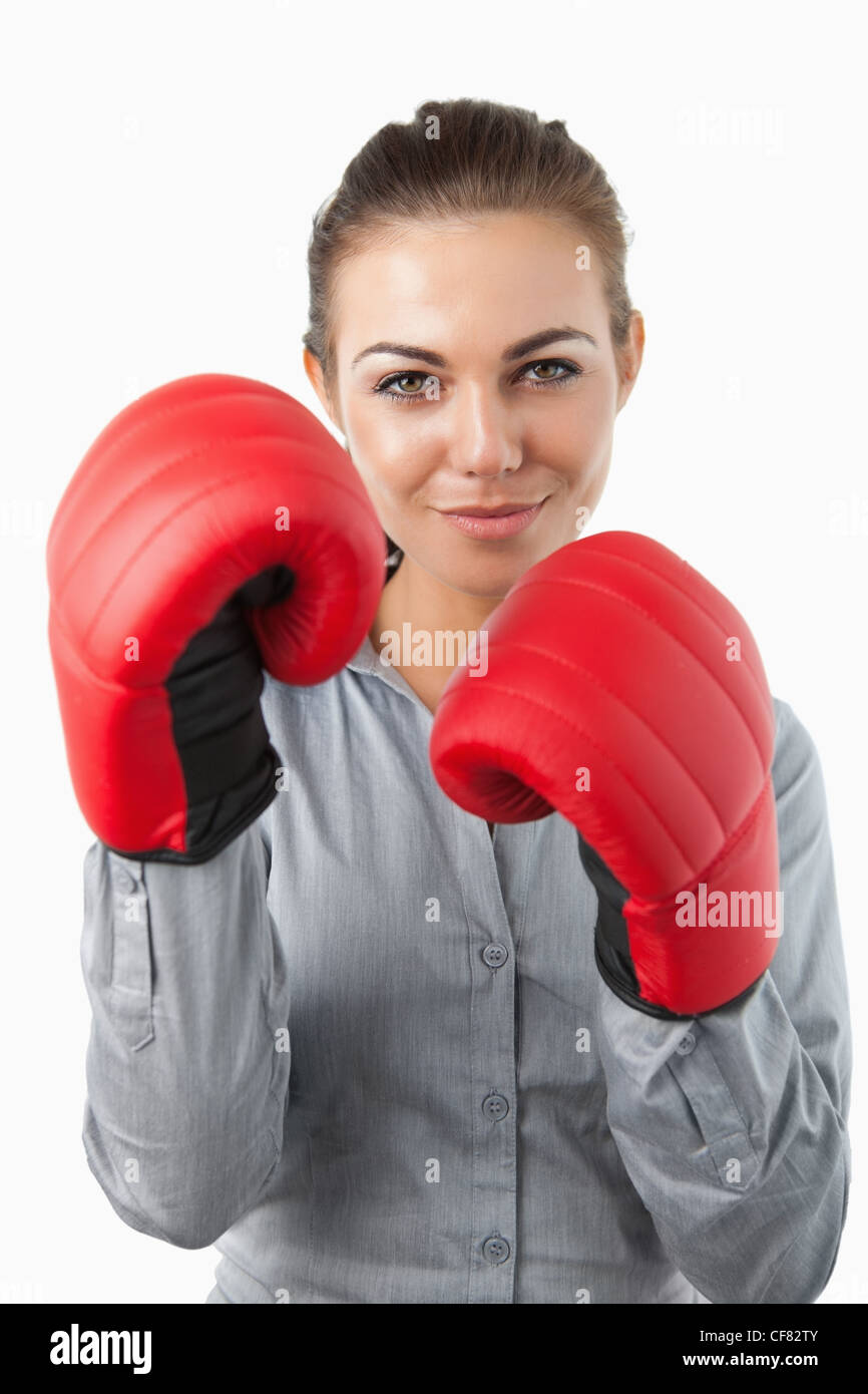 Woman boxer facial expression hi-res stock photography and images - Alamy