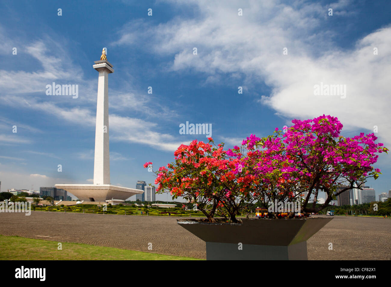 Indonesia, Asia, Jakarta, city, Monas Square, National Monument, Gold ...