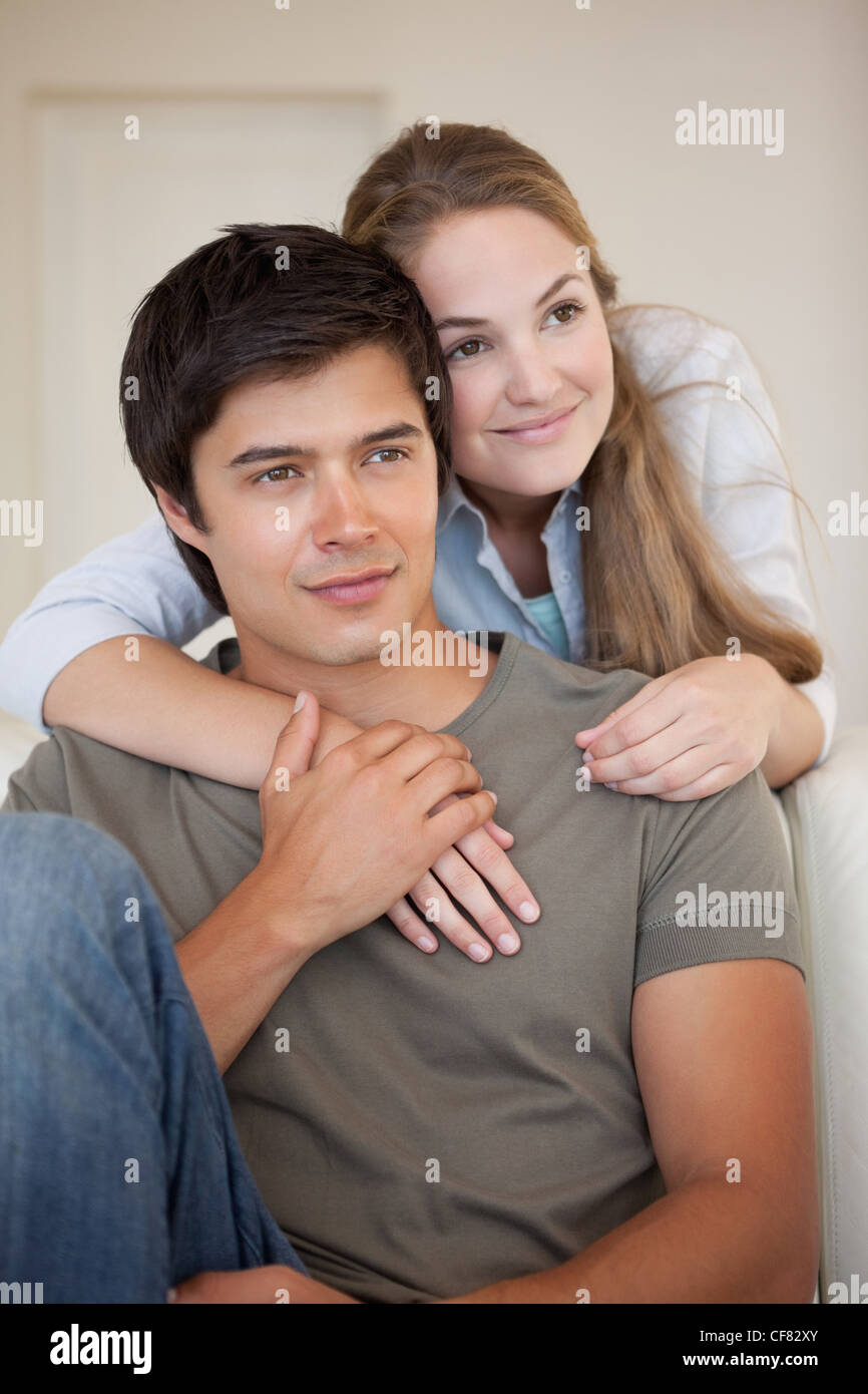 Portrait of a couple embracing Stock Photo - Alamy