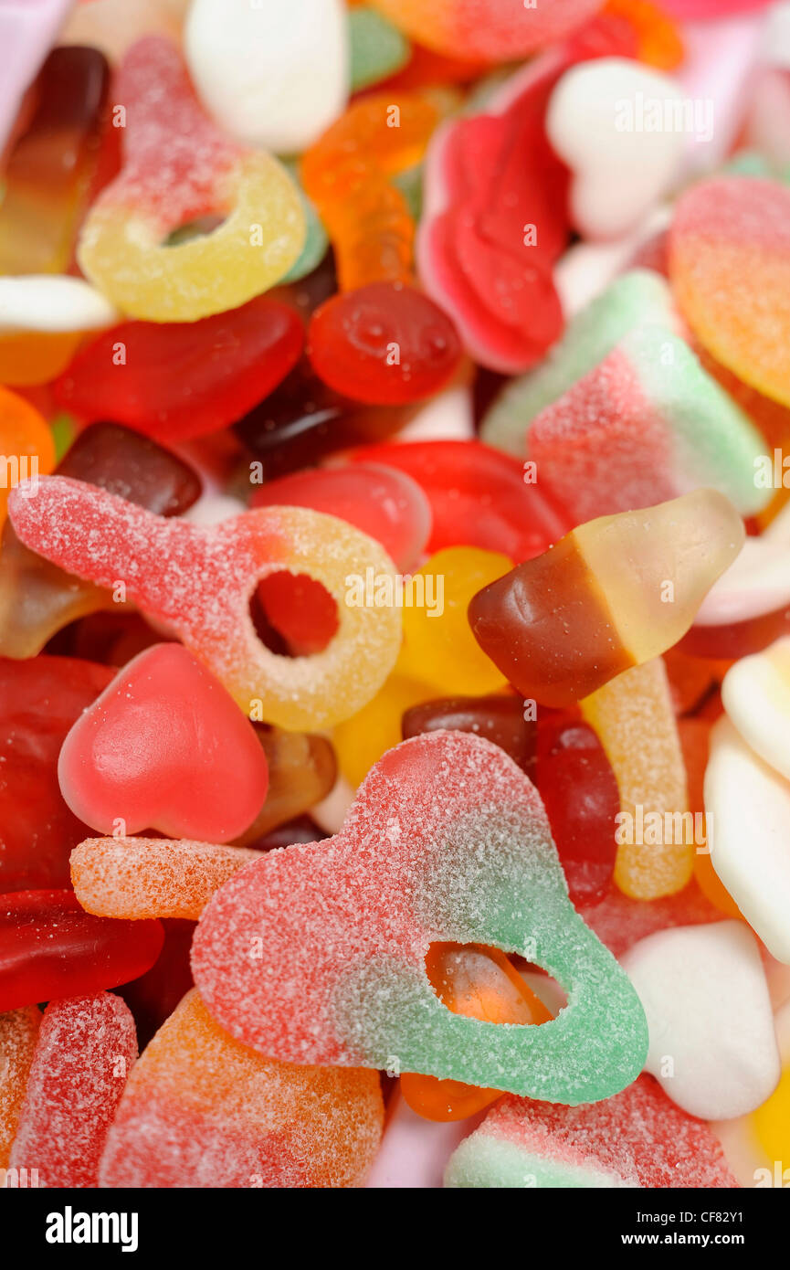 A close up of various jelly sweets Stock Photo - Alamy