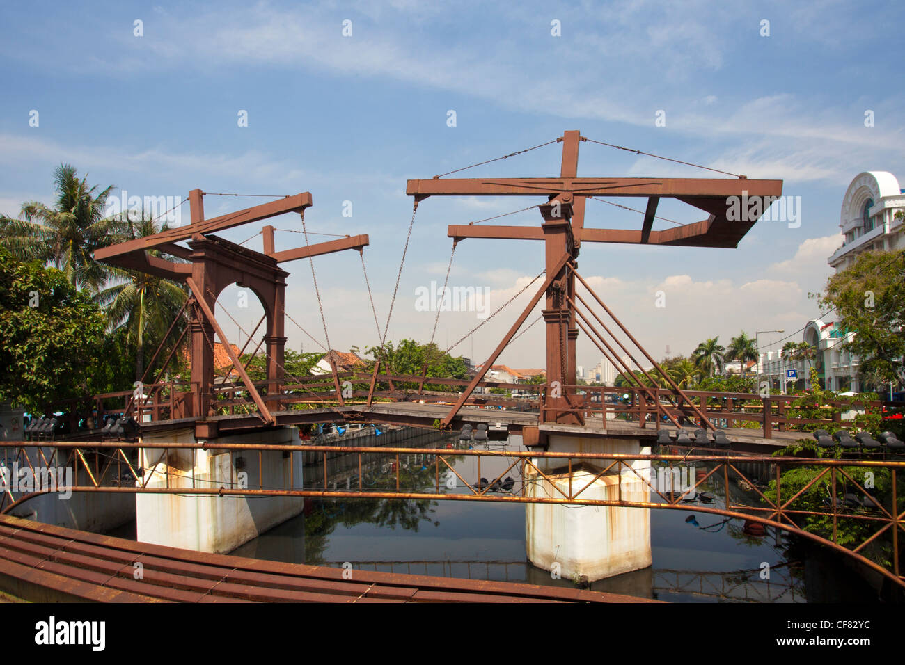 Indonesia, Asia, Jakarta, city, Old Batavia, Chicken Market, Bridge ...