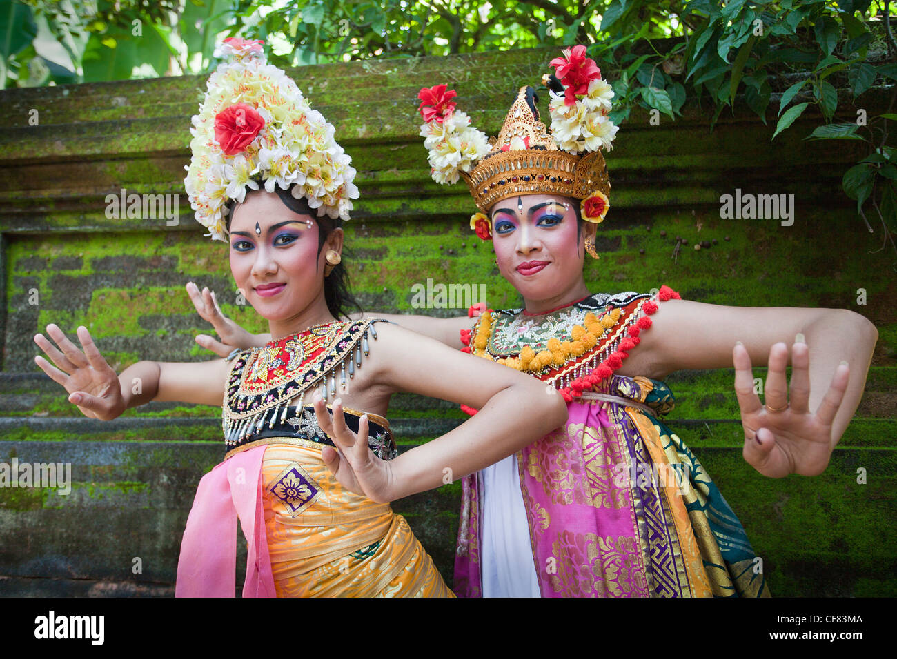 Indonesia, Asia, Bali Island, Batubulan, Temple, Barong, Dance, woman ...