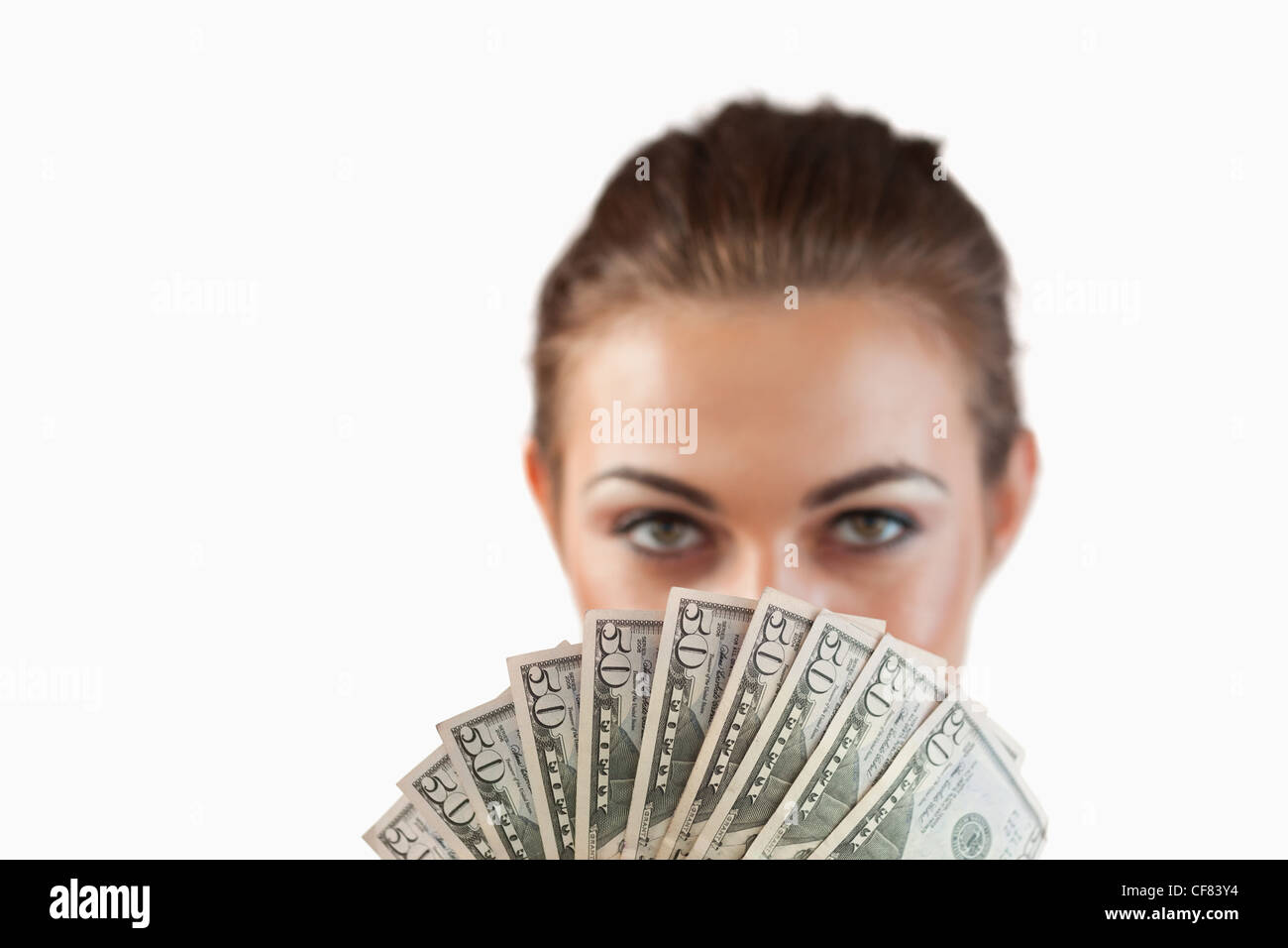 Bank notes held by woman hi-res stock photography and images - Alamy
