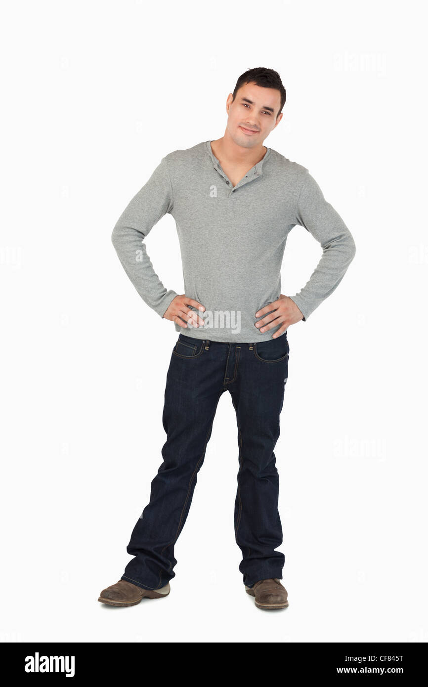 Young male standing Stock Photo - Alamy