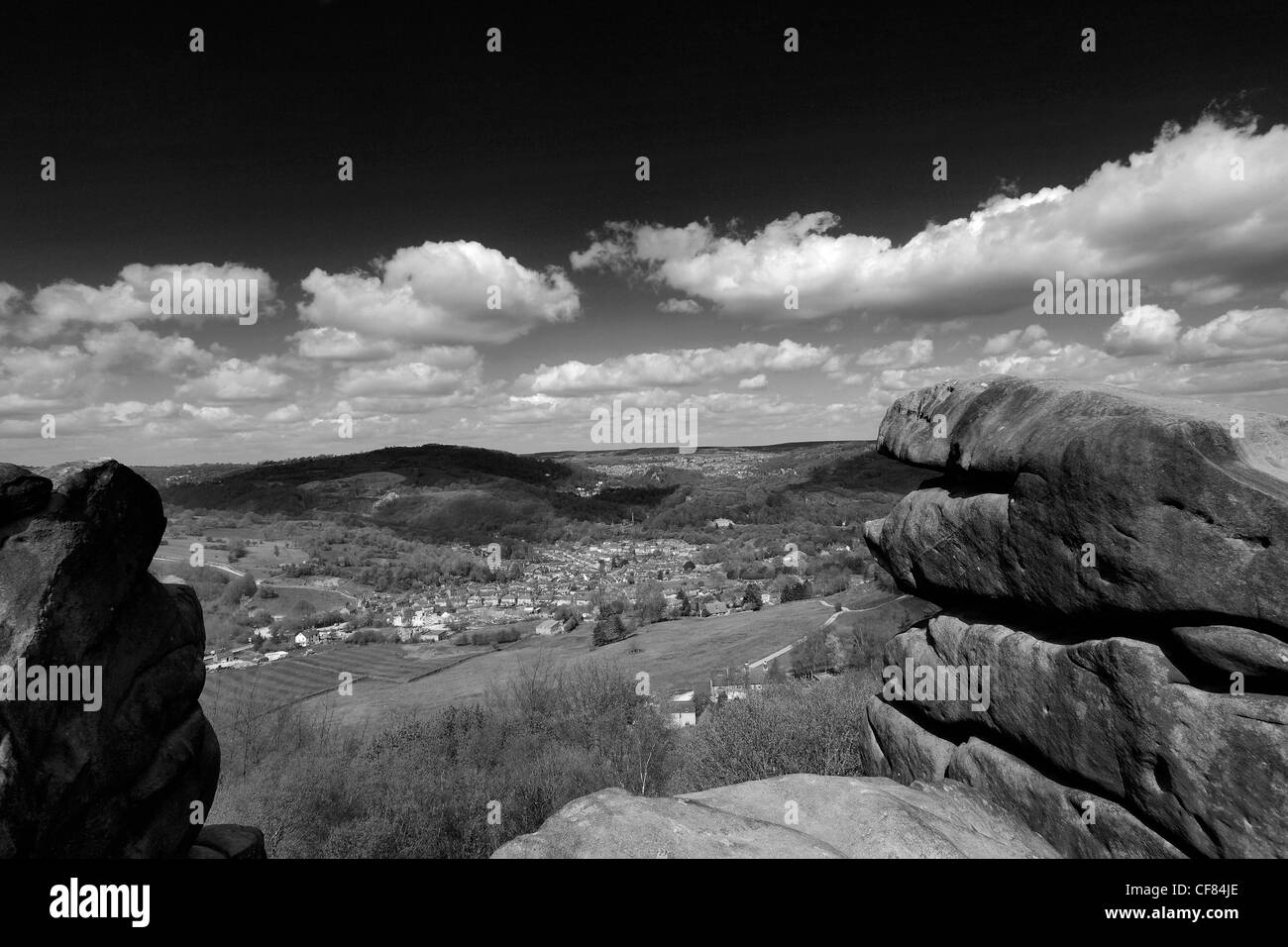 black and white Cromford Black Rocks Country Park Peak District ...