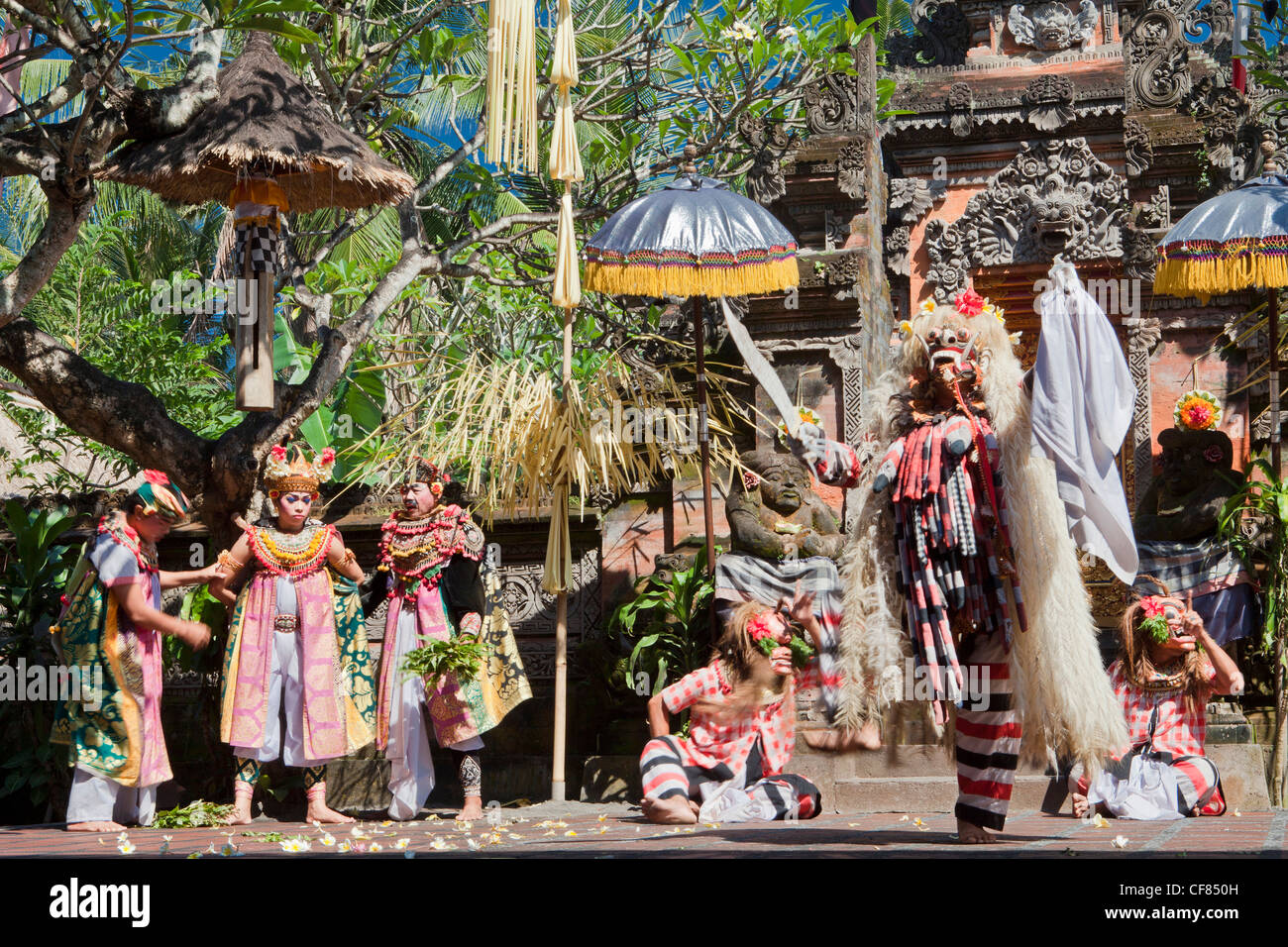 Indonesia, Asia, Bali Island, Batubulan, Temple, Barong, Dance, show ...