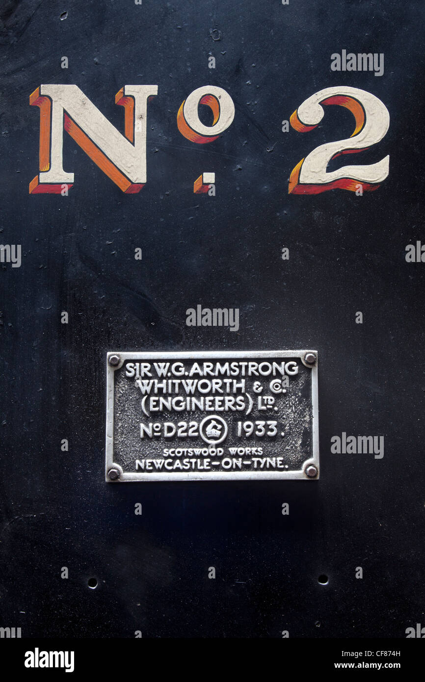 Detail steam engine, Tanfield Engine Shed, Tanfield Historic Railway ...