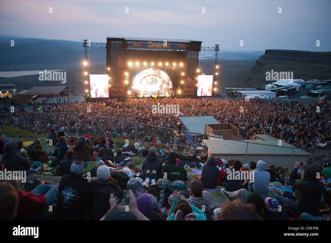 Huge Concert Crowd Stage View