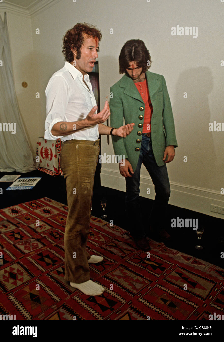 Kenneth Anger with actor during filming of Lucifer Rising London 1971 ...