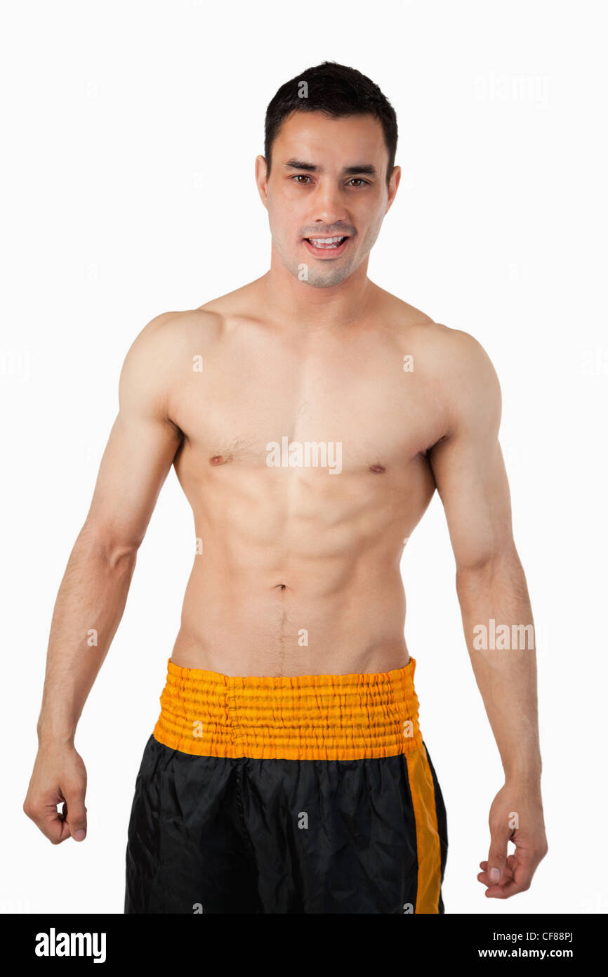 Sporty young man in boxer shorts Stock Photo - Alamy