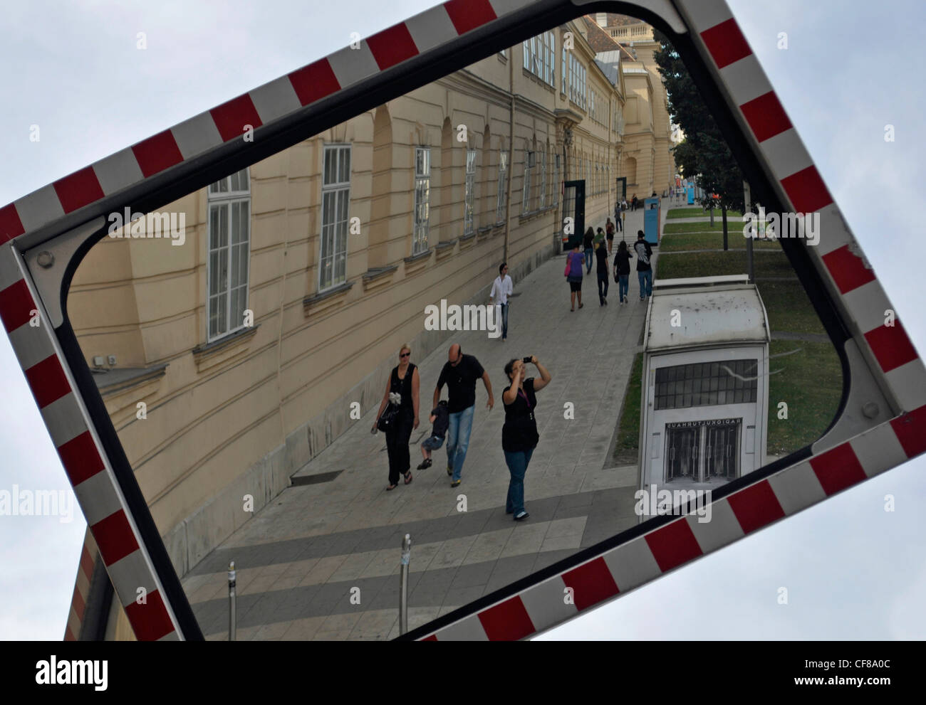 street mirror, Prague Stock Photo - Alamy