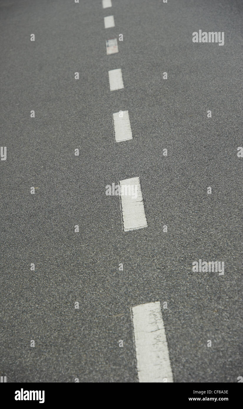 Asphalt road with lines Stock Photo - Alamy