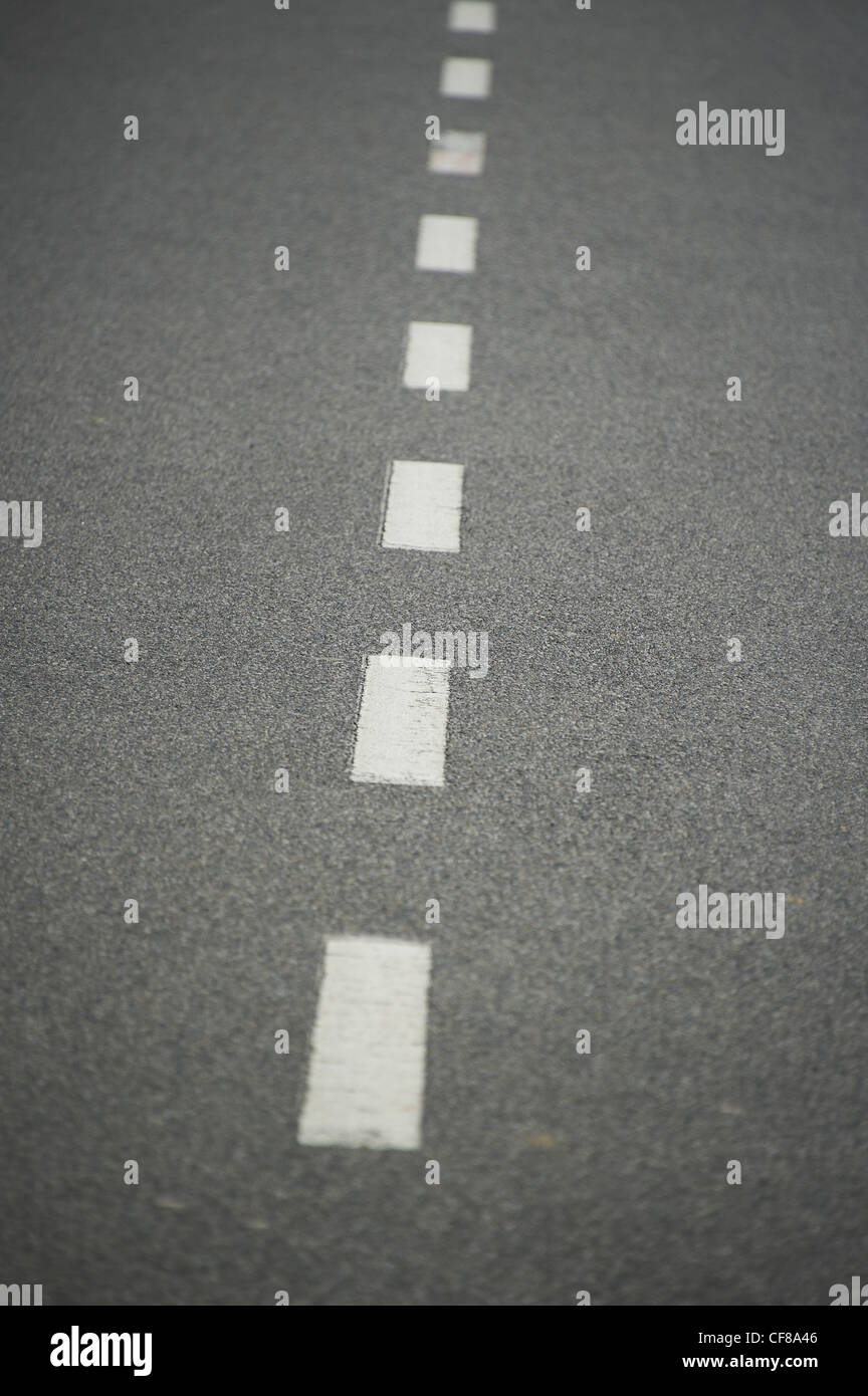 Asphalt road with lines Stock Photo - Alamy