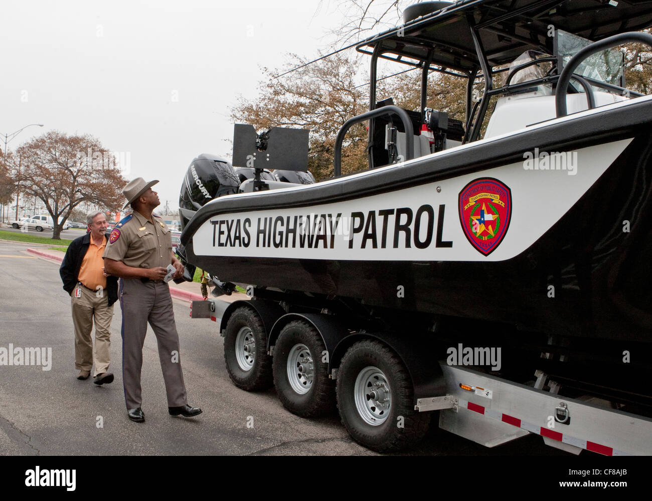 Texas DPS agent views newly commissioned patrol vessel. The boat, will ...