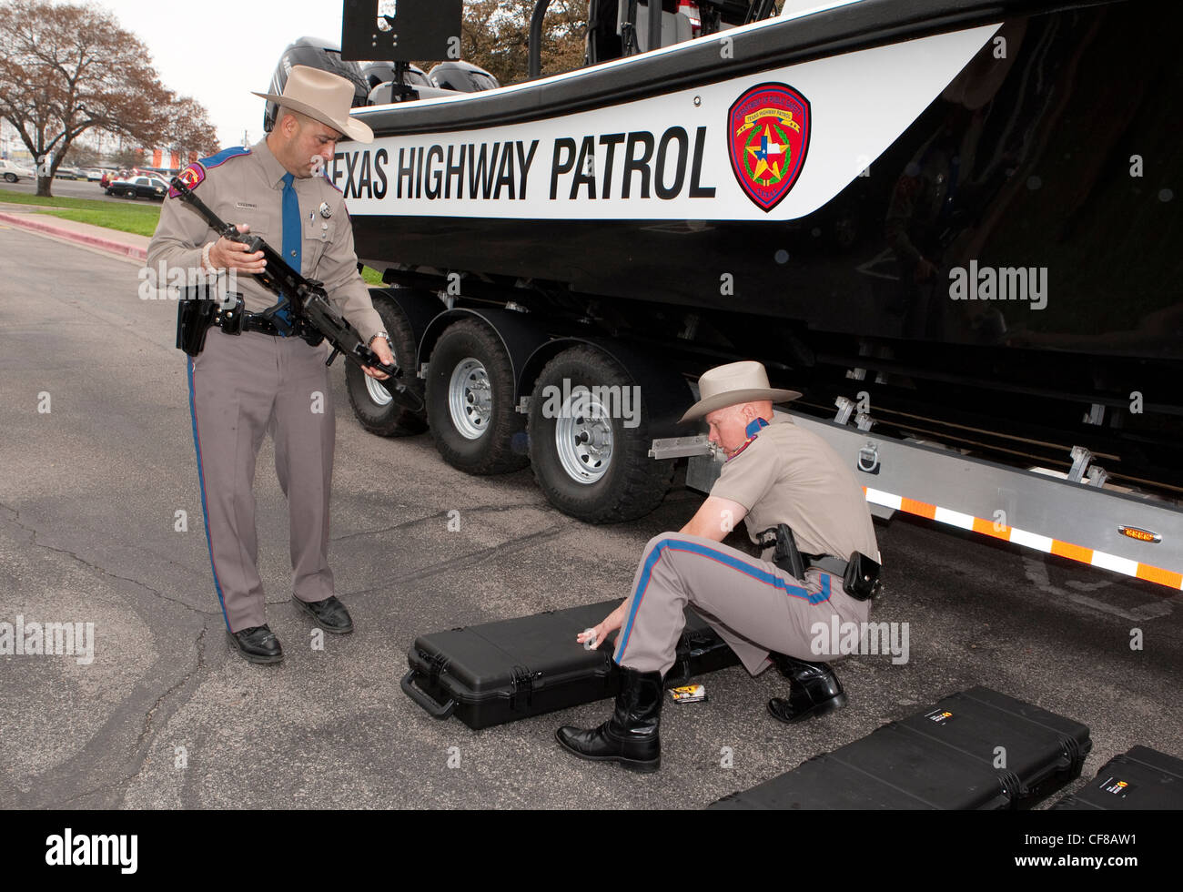 Texas DPS agent views newly commissioned patrol vessel. The boat, will ...