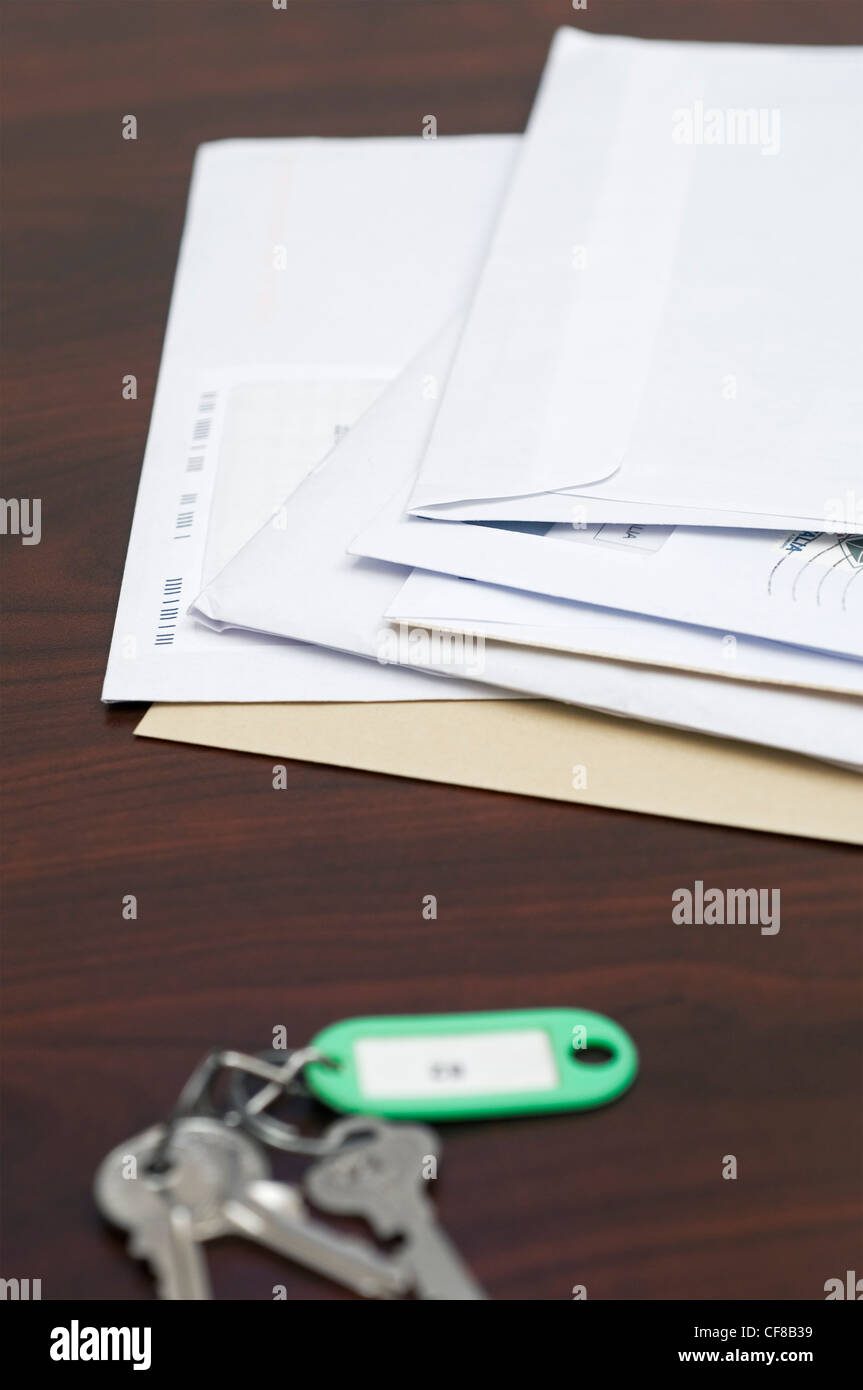Mails and Keys Stock Photo - Alamy