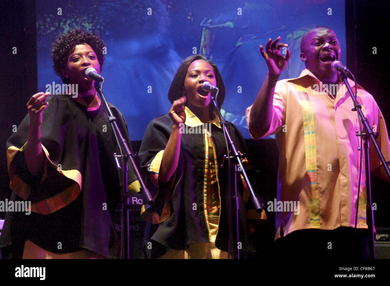 South Africa backing vocalists, performed with gospel singer, Rebecca ...