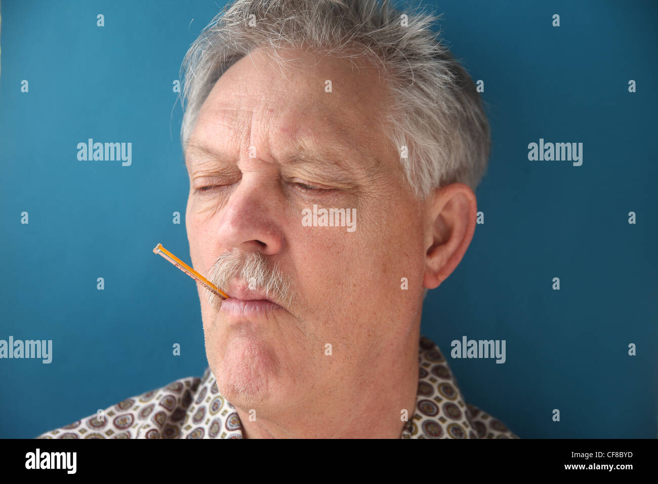 sick older man checks his temperature Stock Photo - Alamy sick older man checks his temperature Stock Photo - Alamy