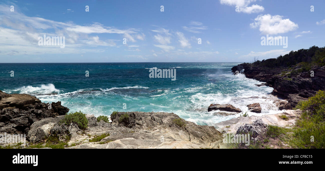 Photostich panorama of a coastal section of Spittal Pond Nature Reserve ...