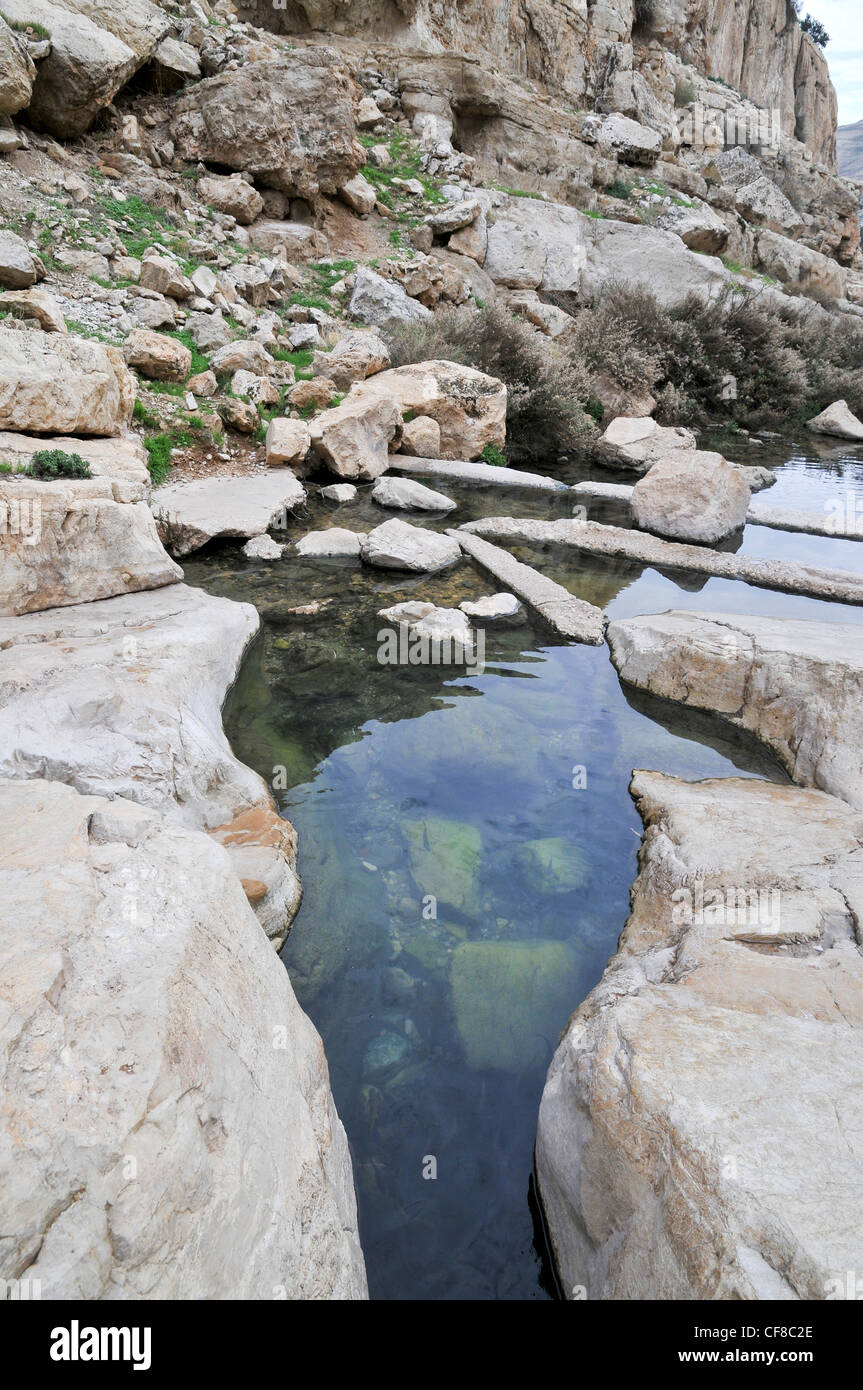 Israel, Jordan Valley, Wadi Qelt (Wadi Perat) offroad hiking Stock ...