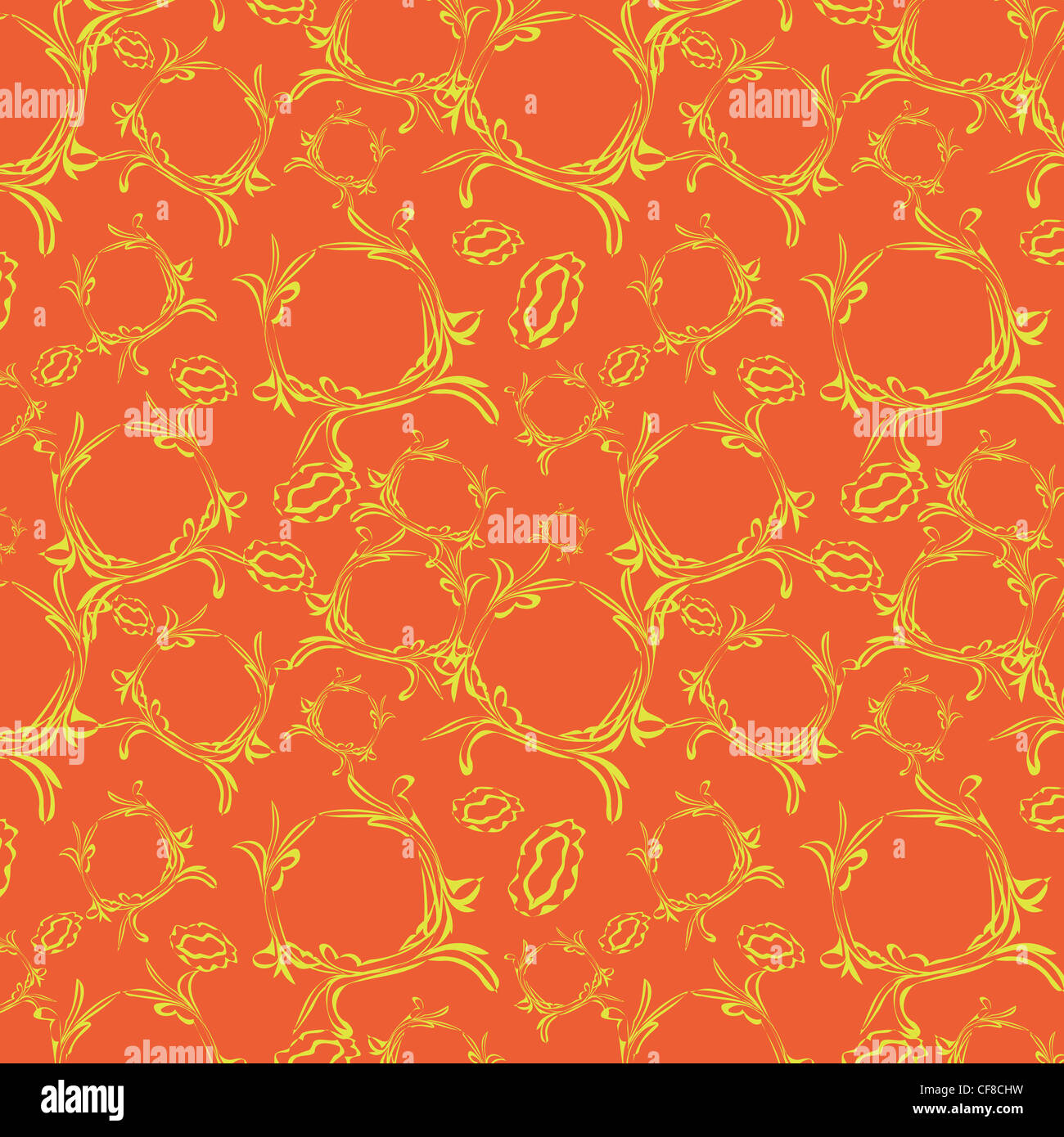 Seamless orange background with light elements, vector, illustration ...