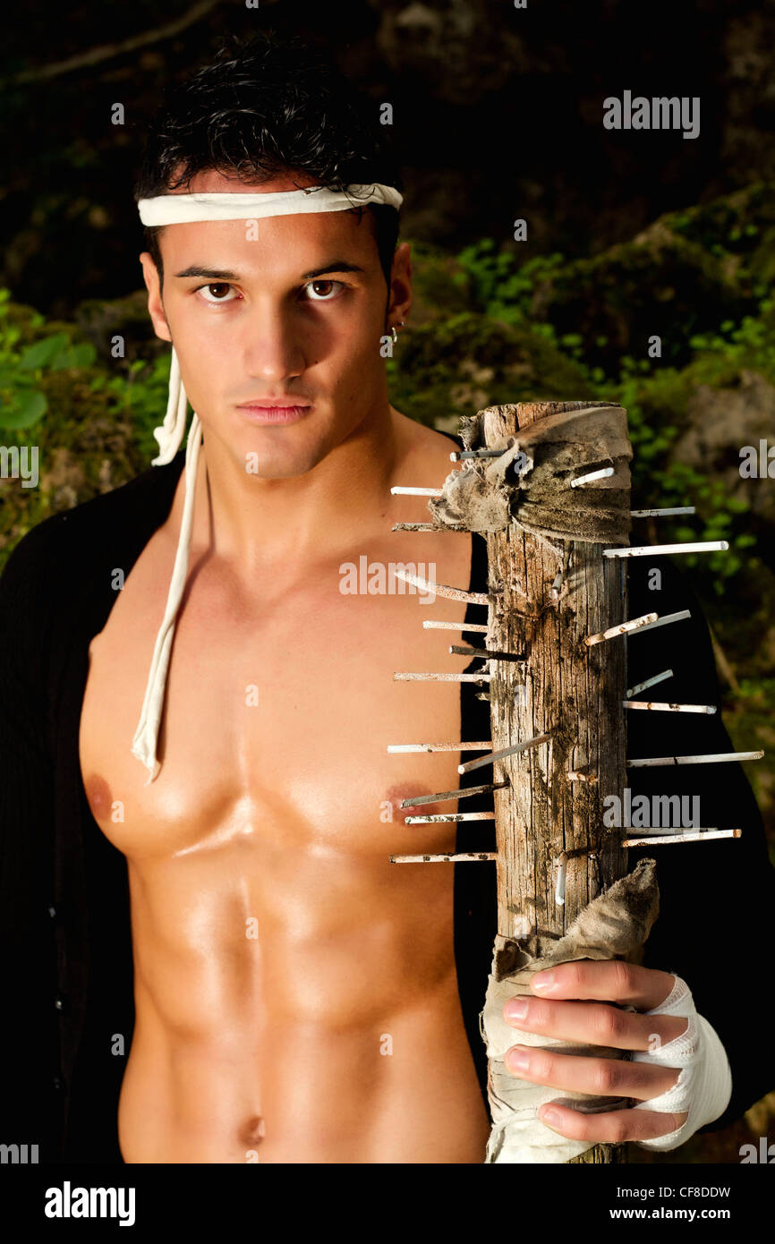 View fighter male holding mace hi-res stock photography and images - Alamy