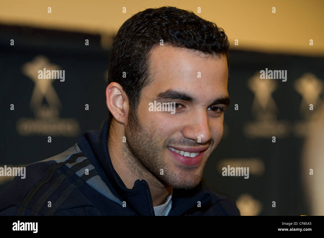 Danell Leyva (USA) at a press conference for the 2012 American Cup ...