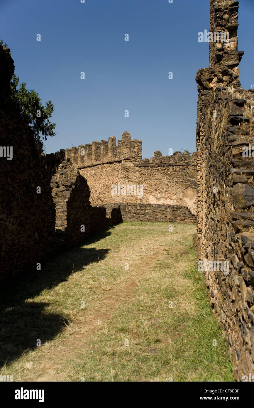 Bakaffa's Palace castle in the Royal Enclosure in Gonder, Ethiopia ...