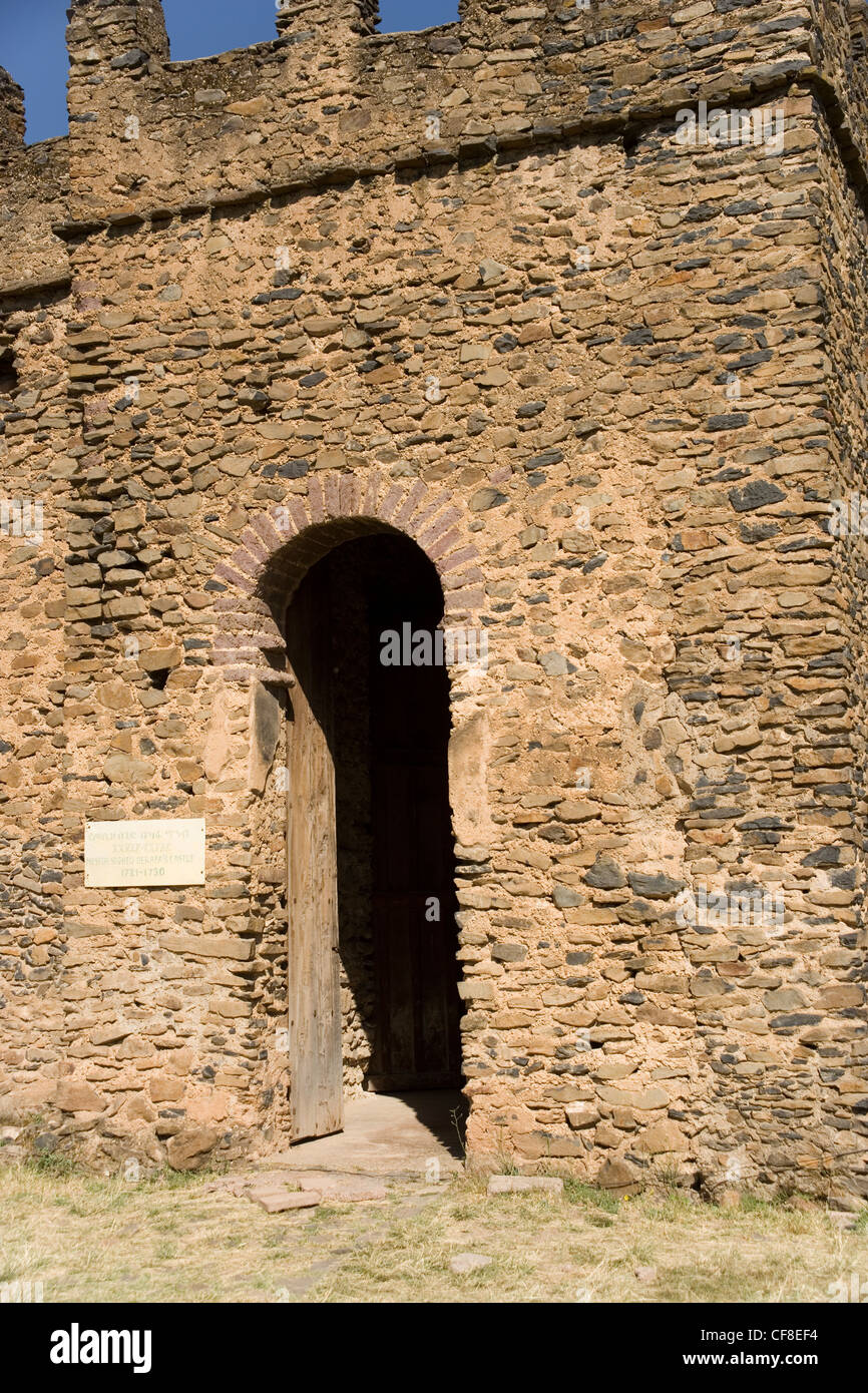 Bakaffa's Palace castle in the Royal Enclosure in Gonder, Ethiopia ...