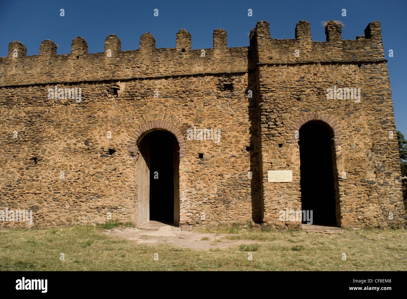 Bakaffa's Palace castle in the Royal Enclosure in Gonder, Ethiopia ...