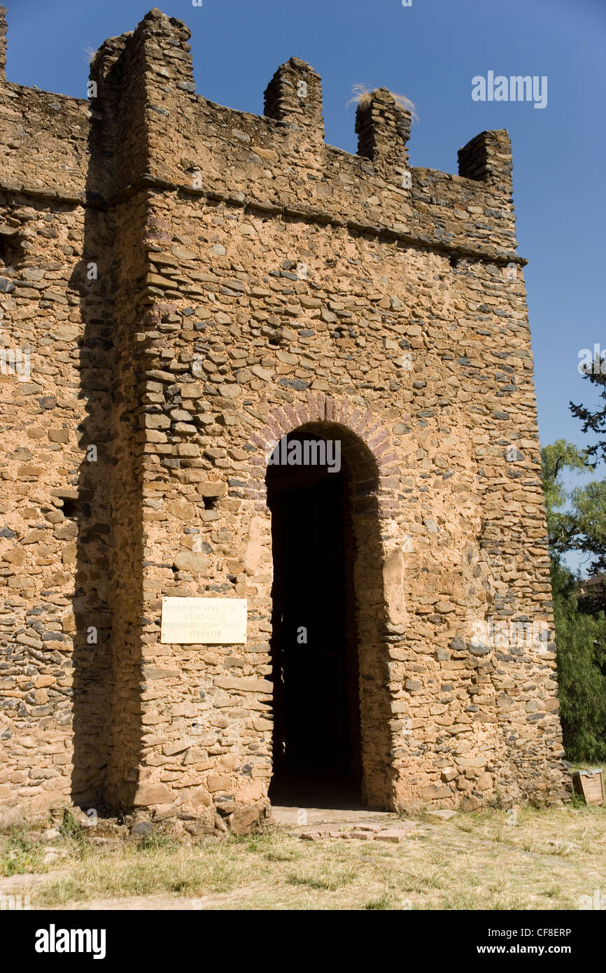 Bakaffa's Palace castle in the Royal Enclosure in Gonder, Ethiopia ...