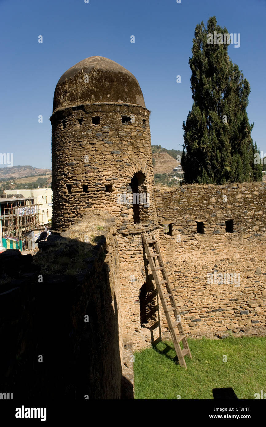 Bakaffa's Palace castle in the Royal Enclosure in Gonder, Ethiopia ...