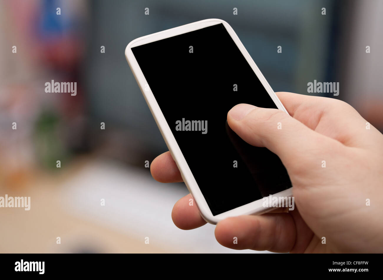 Closeup hand touching tablet screen hi-res stock photography and images ...