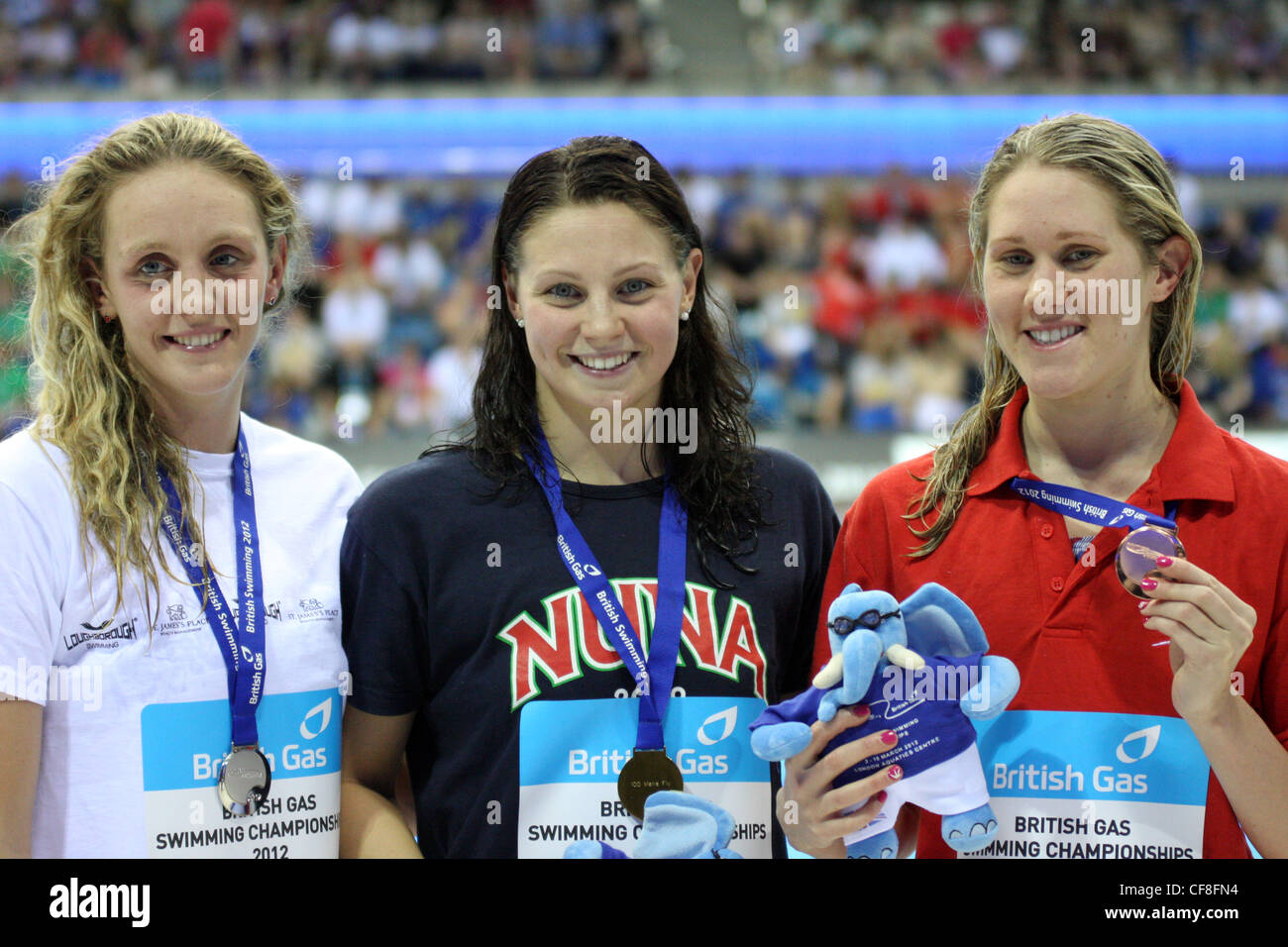 Francesca Halsall, Ellen Gandy, Jemma Lowe (Womens Open 100m Butterfly ...
