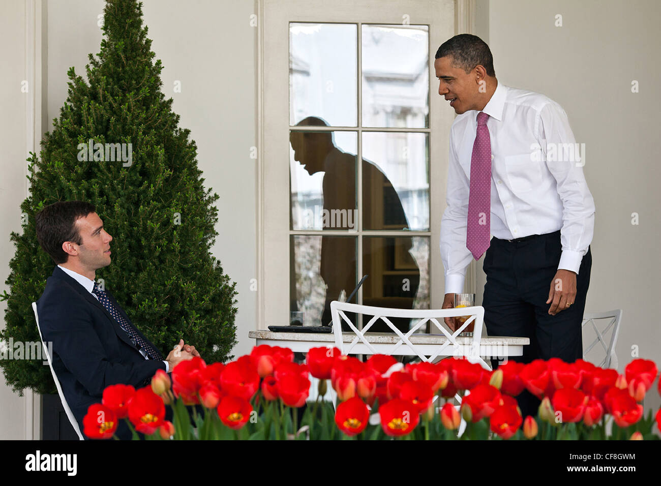 President Barack Obama meets with Director of Speech writing Jon ...