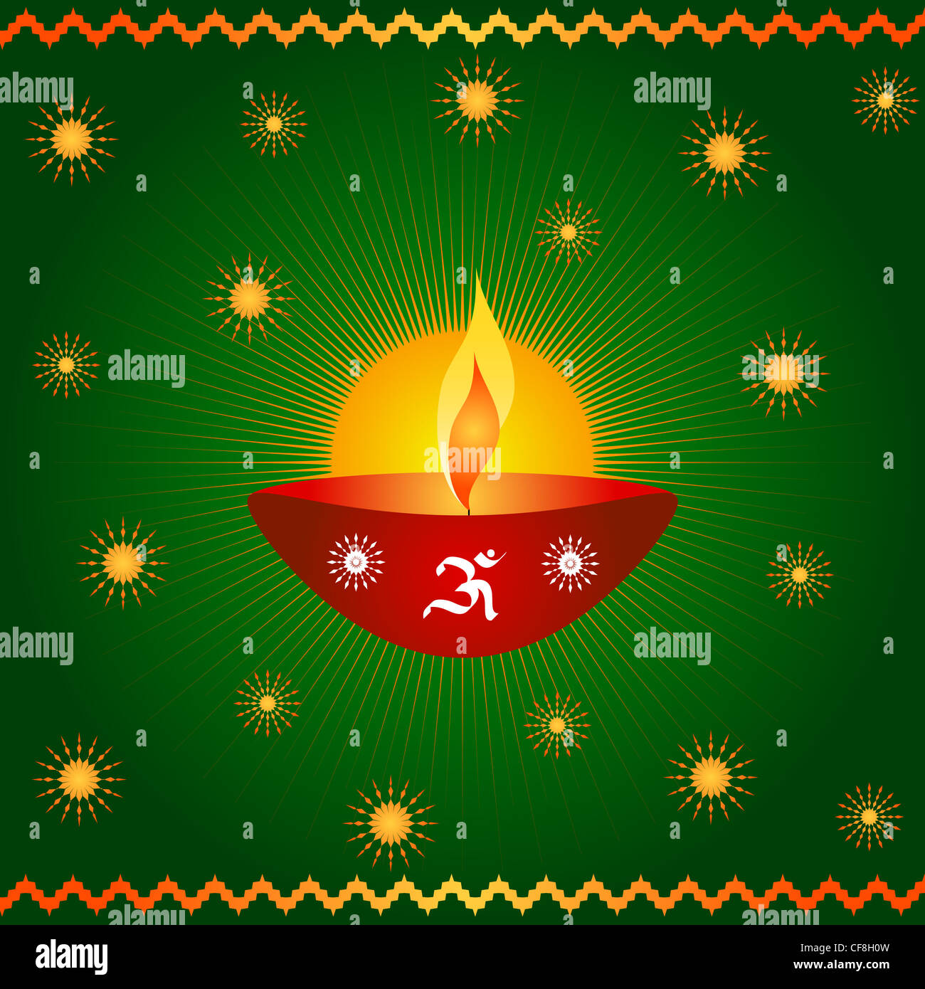 Indian festival Diwali lamp with stars design Stock Photo - Alamy