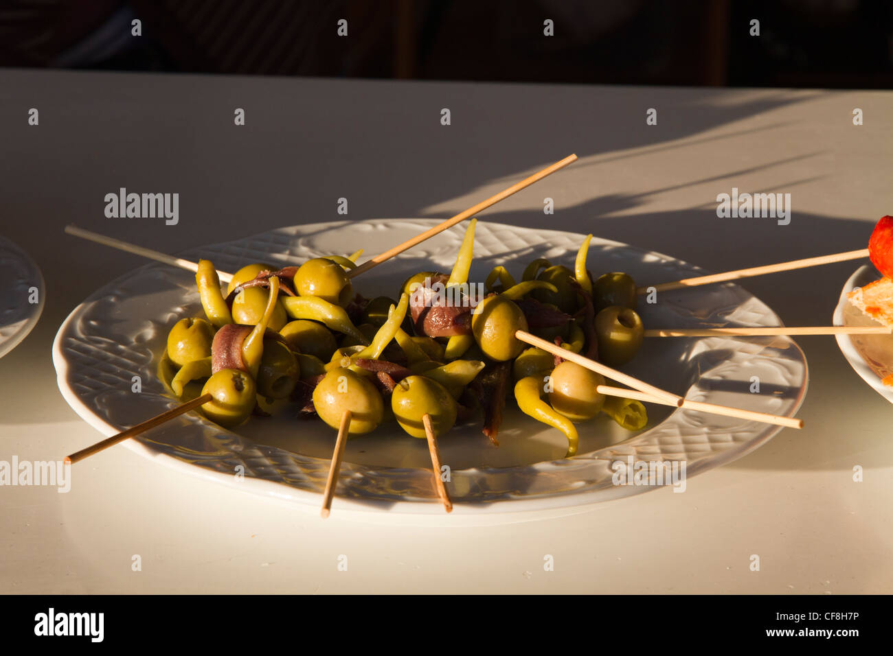 Tapas spain food plate Stock Photo - Alamy