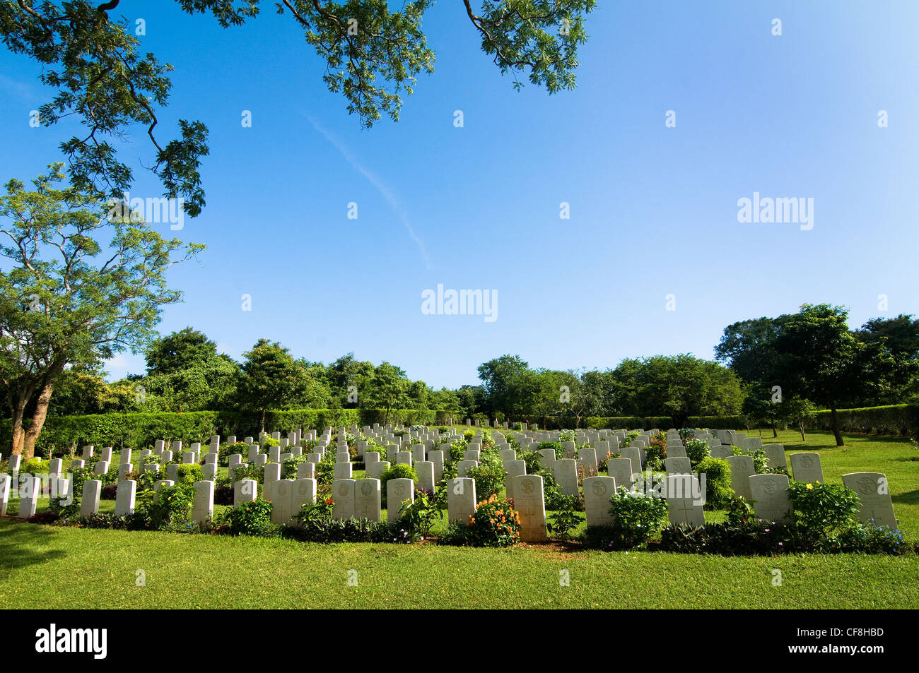 The commonwealth war cemetery near Trincomalee in eastern Sri Lanka ...