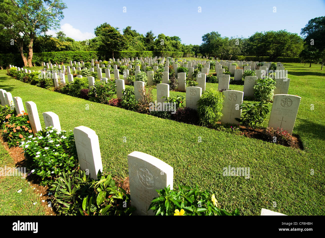 The commonwealth war cemetery near Trincomalee in eastern Sri Lanka ...