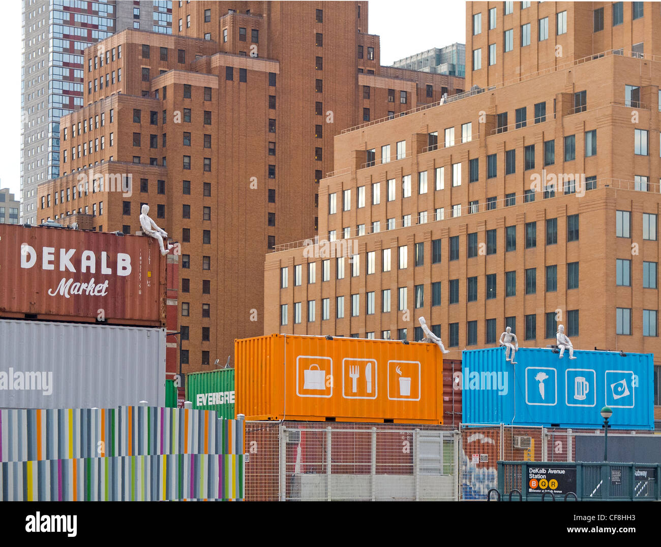 Dekalb Market at the Dekalb Avenue subway station in Brooklyn NYC Stock ...