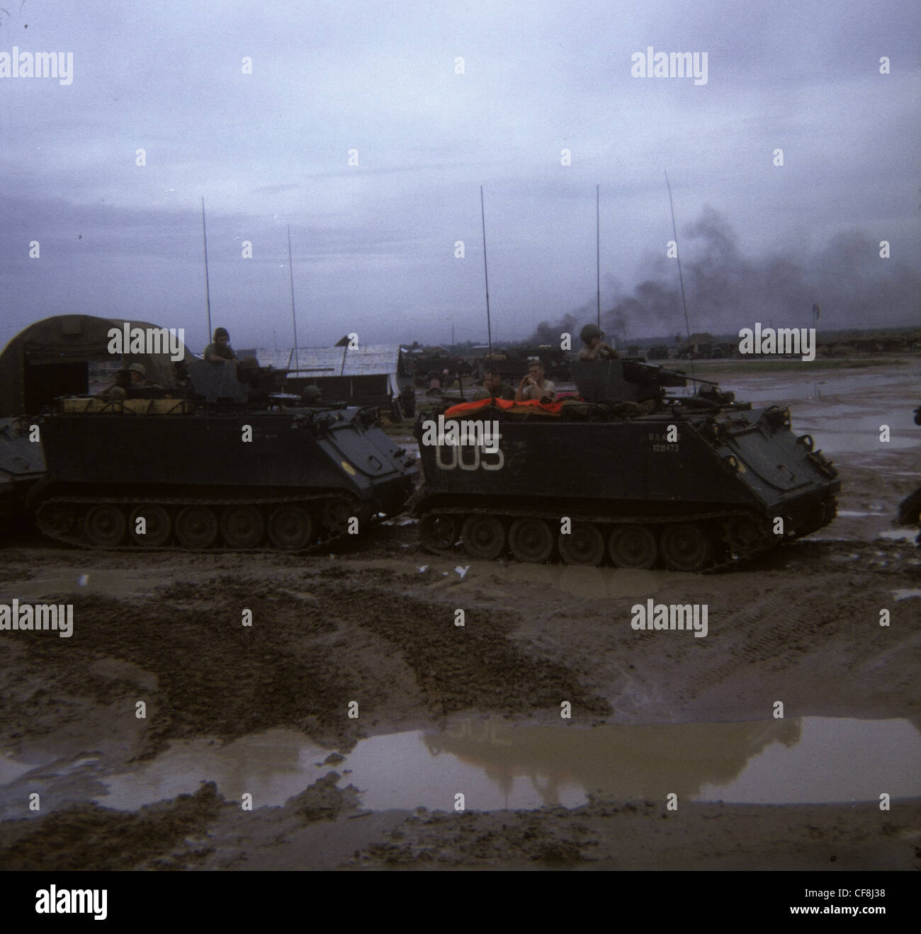 Soldiers on APCs before search and destroy mission 1/5th (Mechanized ...