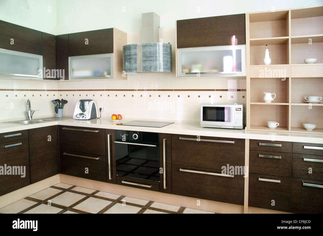 photo of the modern style kitchen interior Stock Photo - Alamy